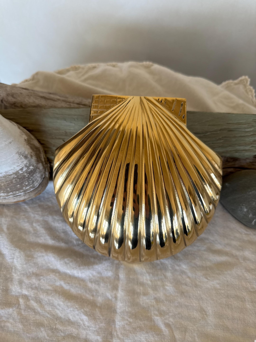 Large Solid Brass Sea Shell Door Knocker | Nautical | Doorknocker ...