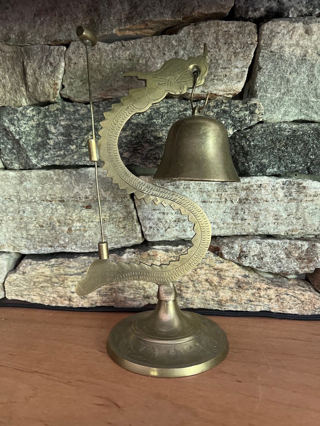 Vintage Brass Dragon Sculpture Bell Gong Movie Set Design - Etsy