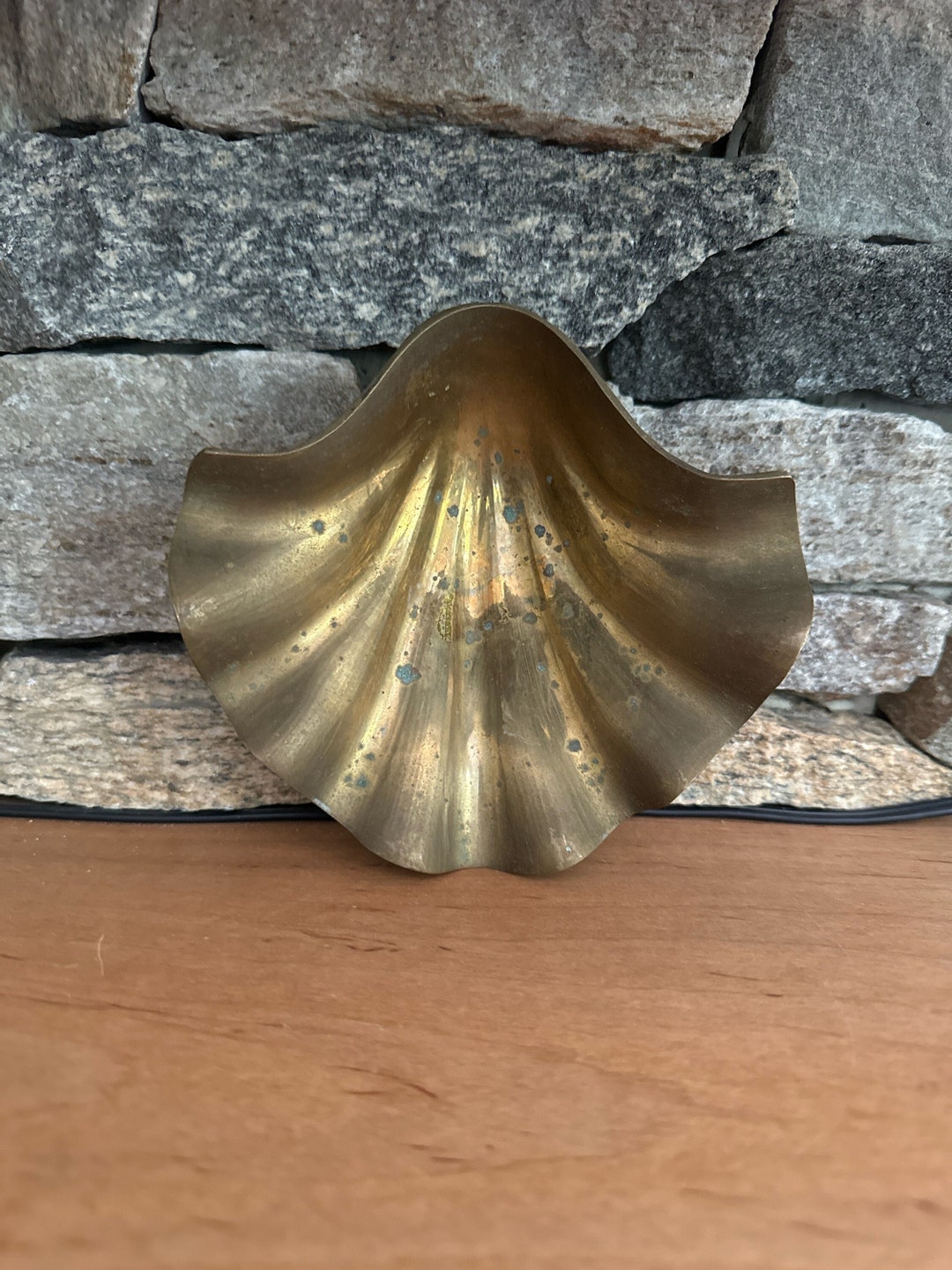 Vintage Brass Seashell Bowl Decor | Mermaid Bathroom | Soap or Jewelry Holder | Set Design - Etsy