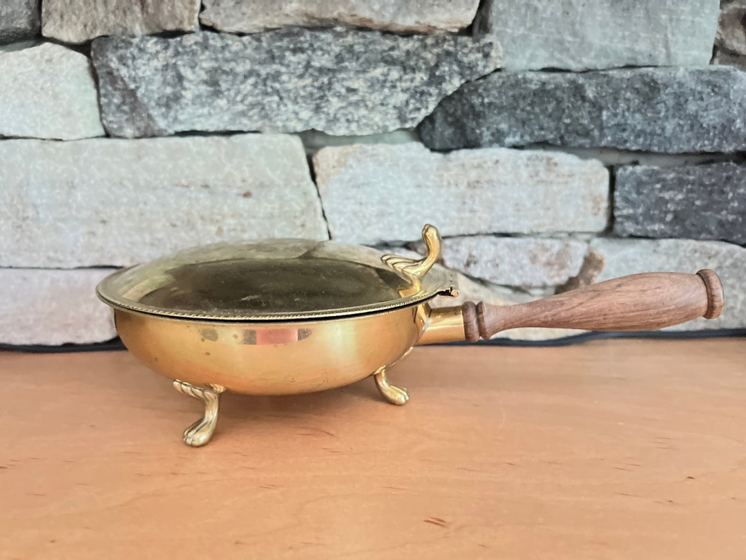Vintage Brass Silent Butler Dish With Hinged Lid | Decor | Catch All ...