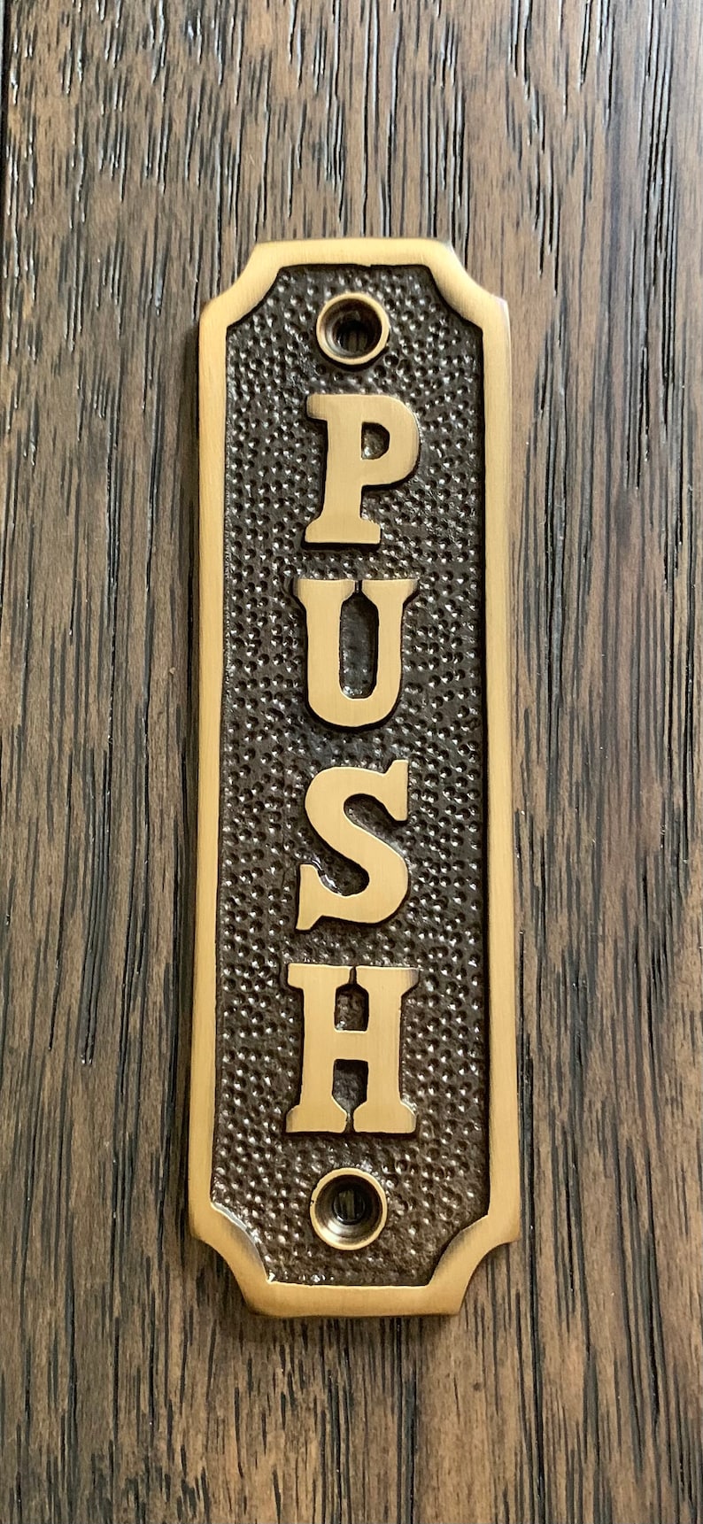 Cast Brass push Door Sign Casted in Brass - Etsy