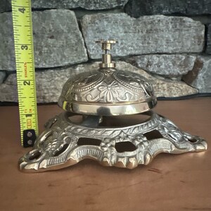 Ornate Victorian Counter Service Desk Bell in Vintage Styled Brass ...