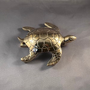 Vintage Brass Sea Turtle Door Knocker Nautical Doorknocker - Etsy