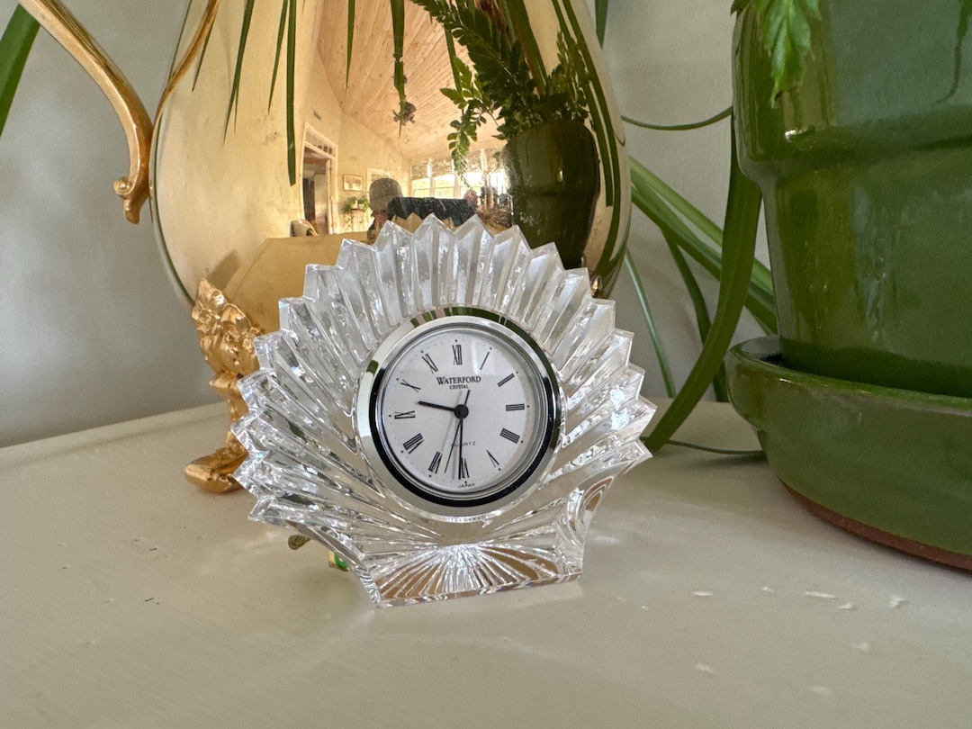 Vintage Waterford Crystal Clock | Small Shell | Ireland | Gift of Time ...