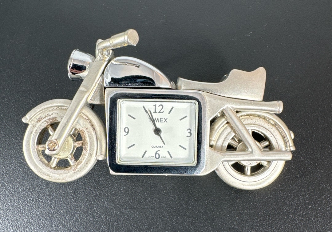 Vintage Timex Collectible Quartz Clock | Miniature Motorcycle | Vintage ...