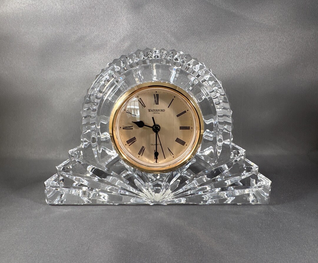 Large Vintage Waterford Wharton Crystal Clock | Ireland | Elegant Gift ...