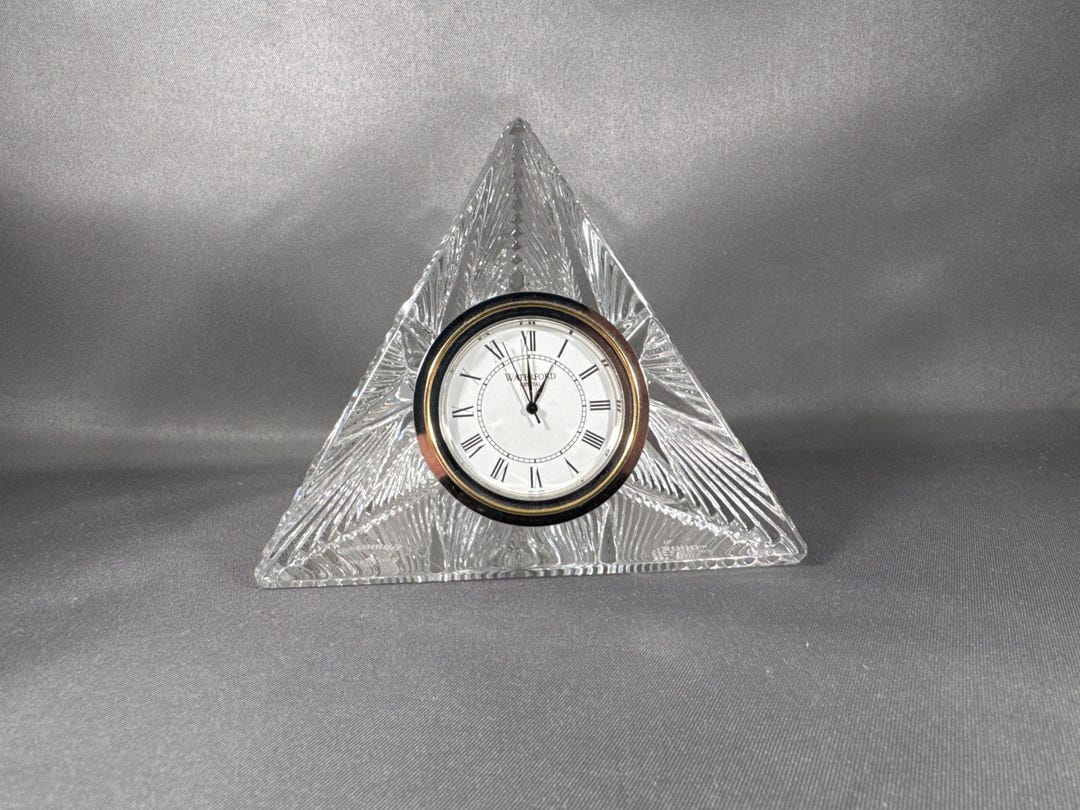 Vintage Waterford Crystal Pyramid Clock | Ireland | Monument | Times ...