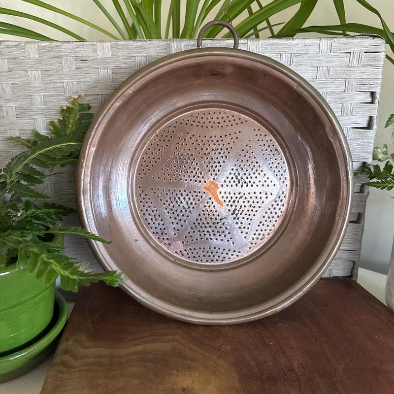 Copper Colander - Etsy