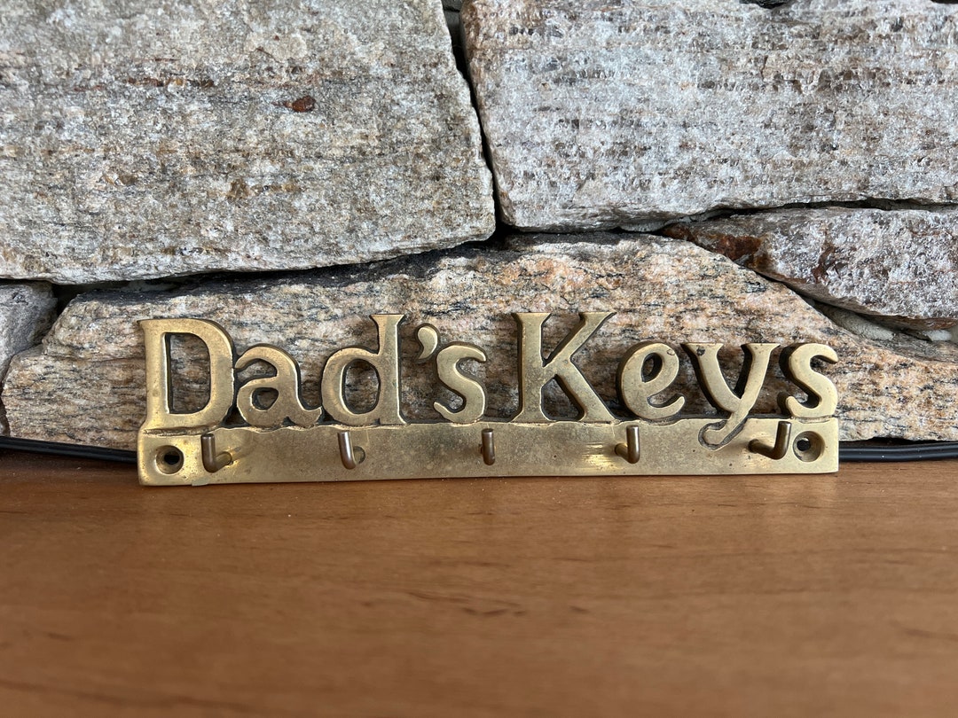 Vintage Brass Dads Keys Key Holder - Etsy
