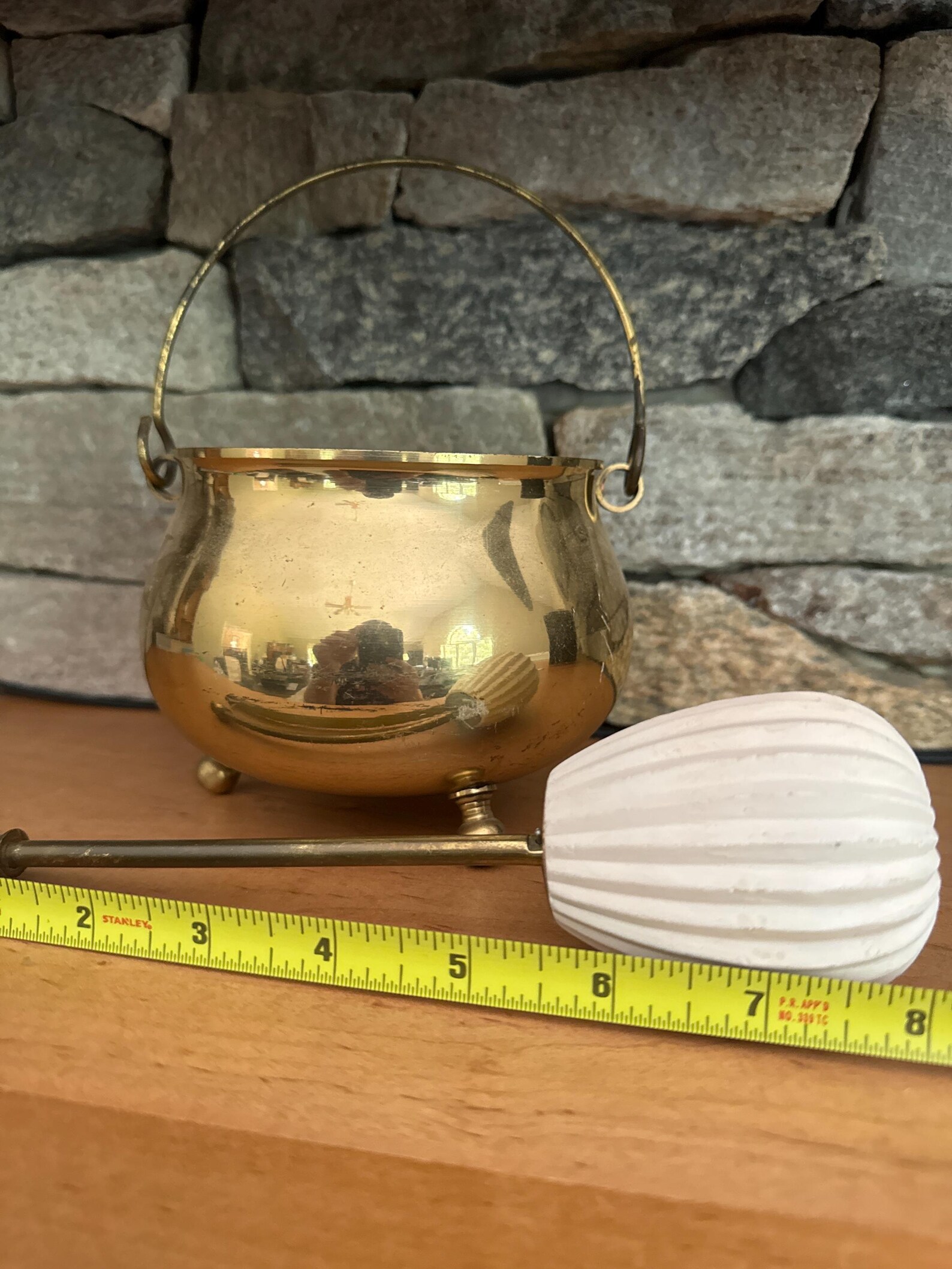 Vintage Brass Fire Pot | Cauldron With Torch | No Lid | Magic | Set ...