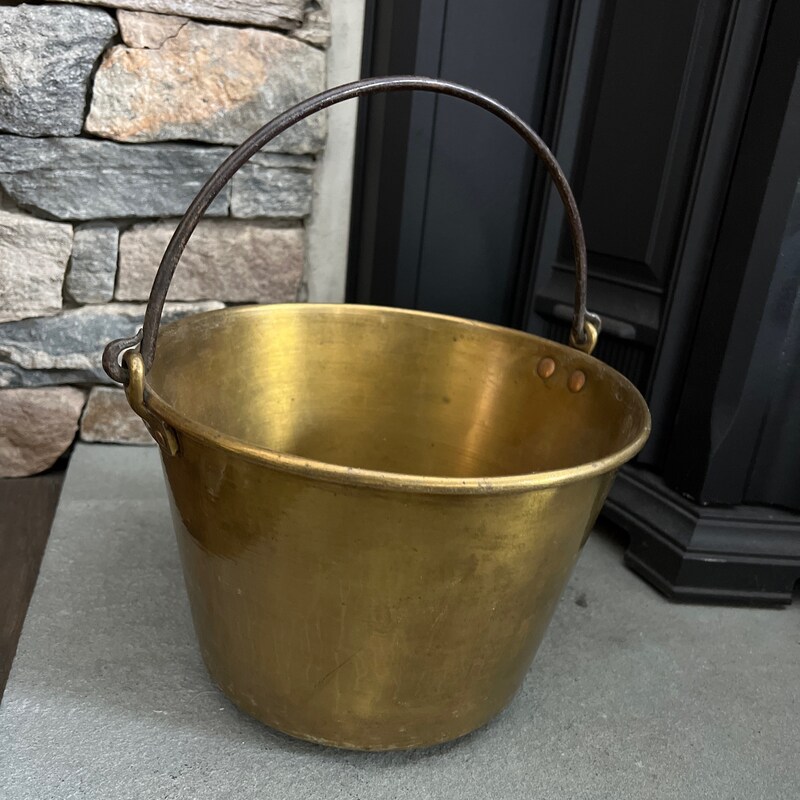 Antique Brass Bucket - Etsy