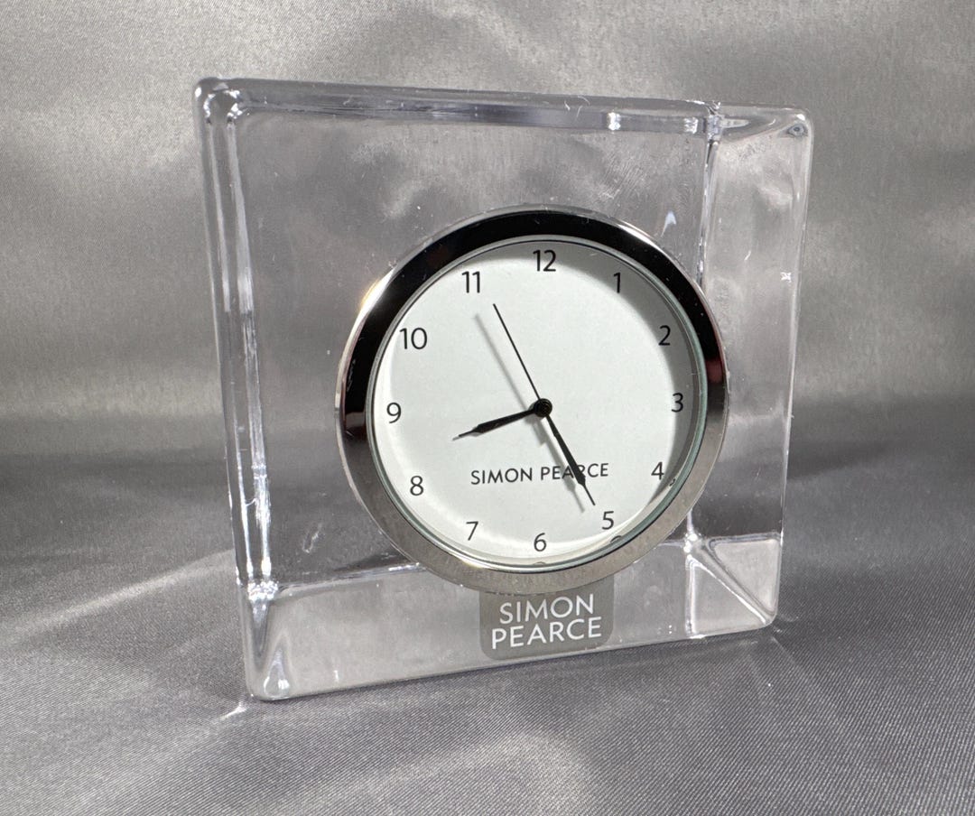 Vintage Simon Pearce “woodbury” Cube Clock | Unique Gift | American Made | Vermont Artisan | Set ...