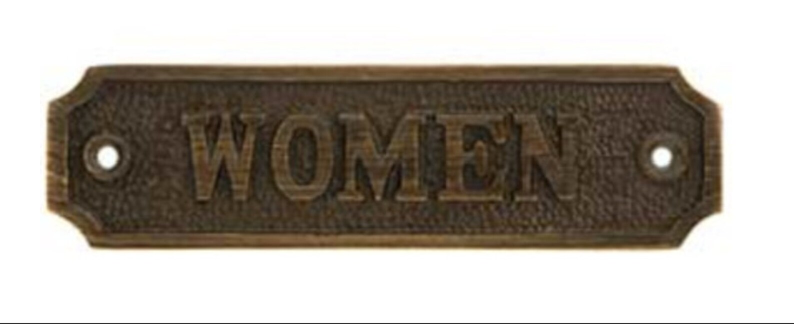 WOMEN or MEN Sign in Polished Brass or Antique Brass | Vintage | Old ...