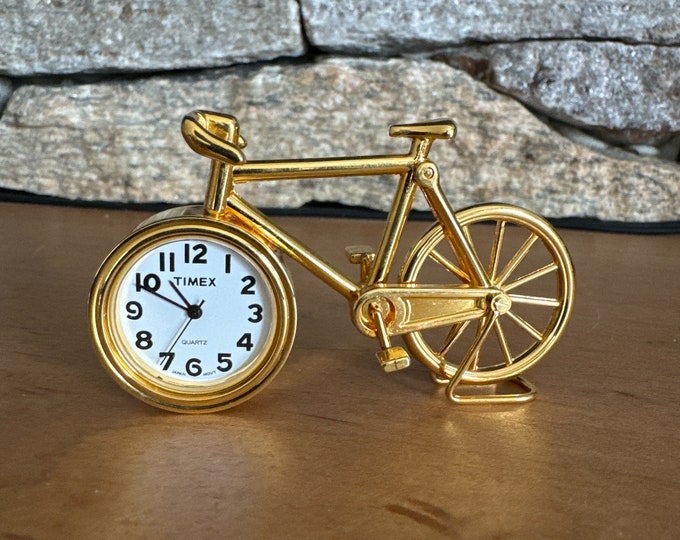 Vintage Gold Plated Timex Quartz Clock Miniature Bicycle Classic Bike Gift of Time - Etsy