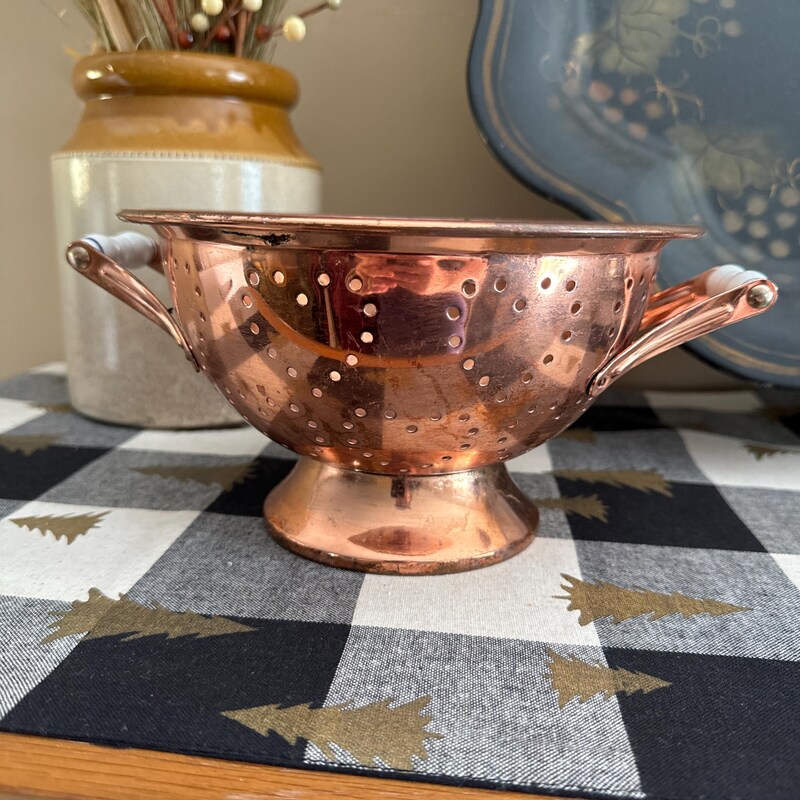 Copper Colander - Etsy