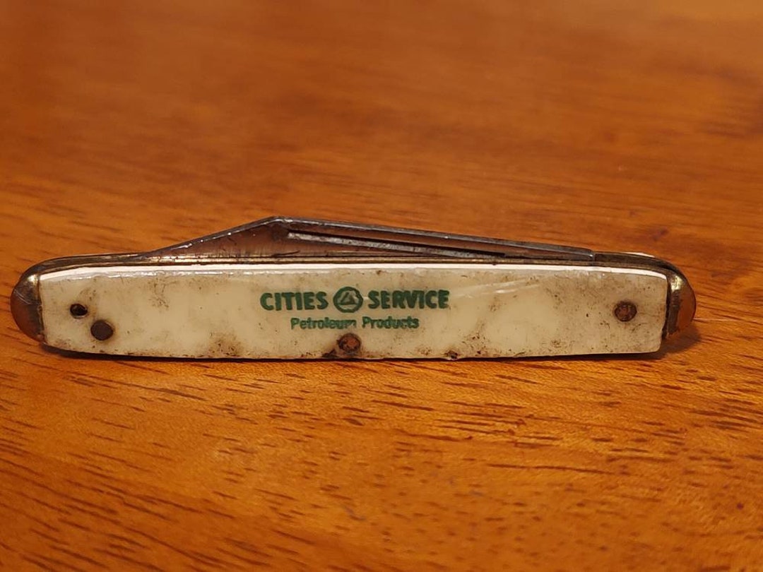 Vintage Cities Service Advertising Pocket Knife Service Station Oil ...