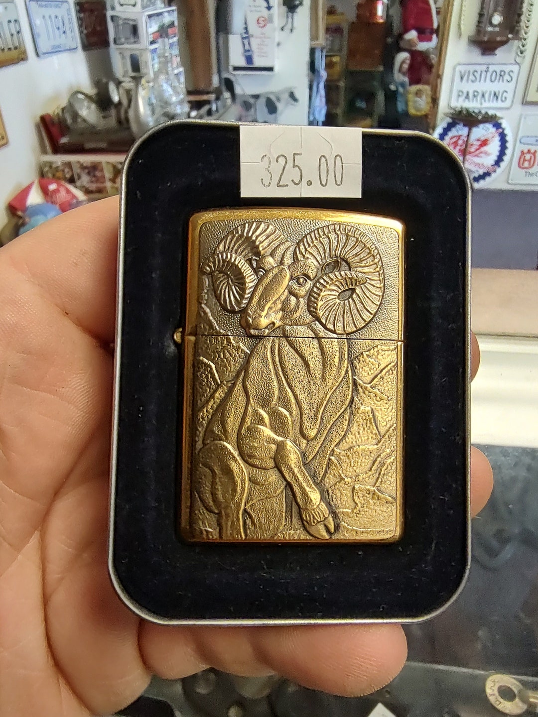 Vintage Zippo Lighter Big Horn Sheep Brass 254BBS New Old - Etsy