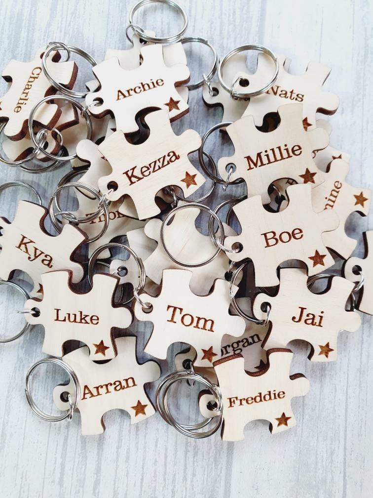 Small Puzzle Keyring Jigsaw Keyrings Kids Party Favours - Etsy UK