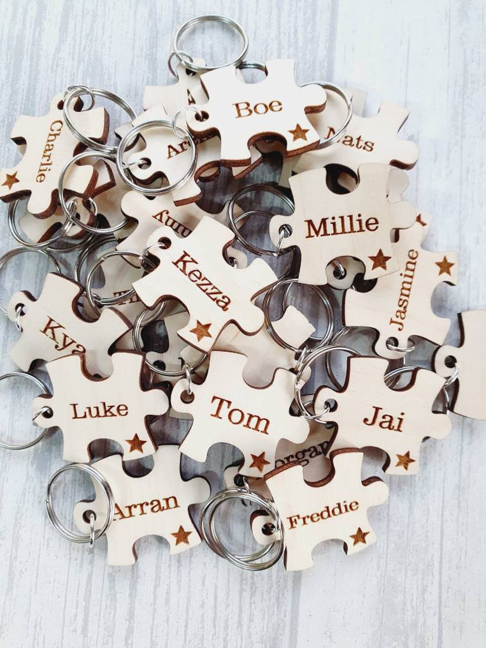 Small Puzzle Keyring Jigsaw Keyrings Kids Party Favours - Etsy UK