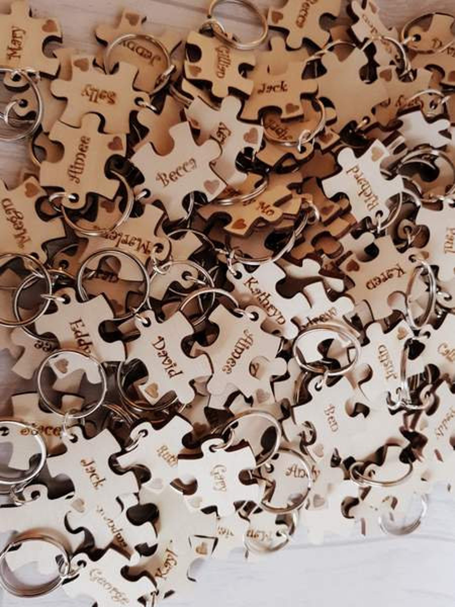 Small Puzzle Keyring Jigsaw Keyrings Kids Party Favours - Etsy UK