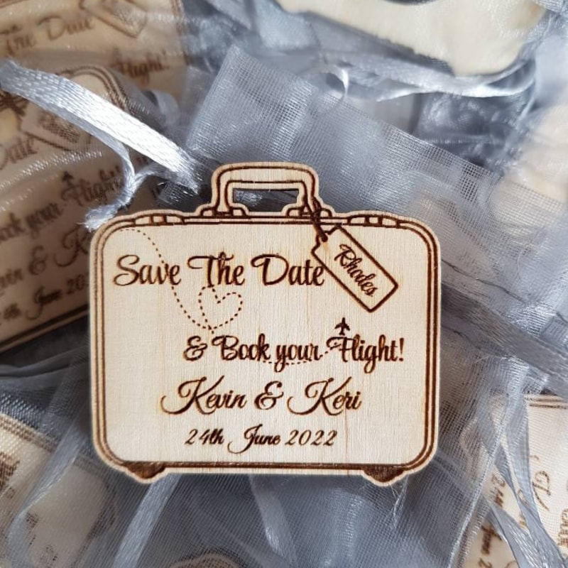 Save the Date Luggage Tag - Etsy