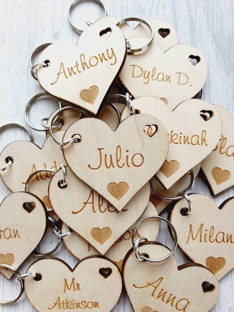Small Heart Keyring Heart Keyrings Kids Party Favours Party - Etsy UK