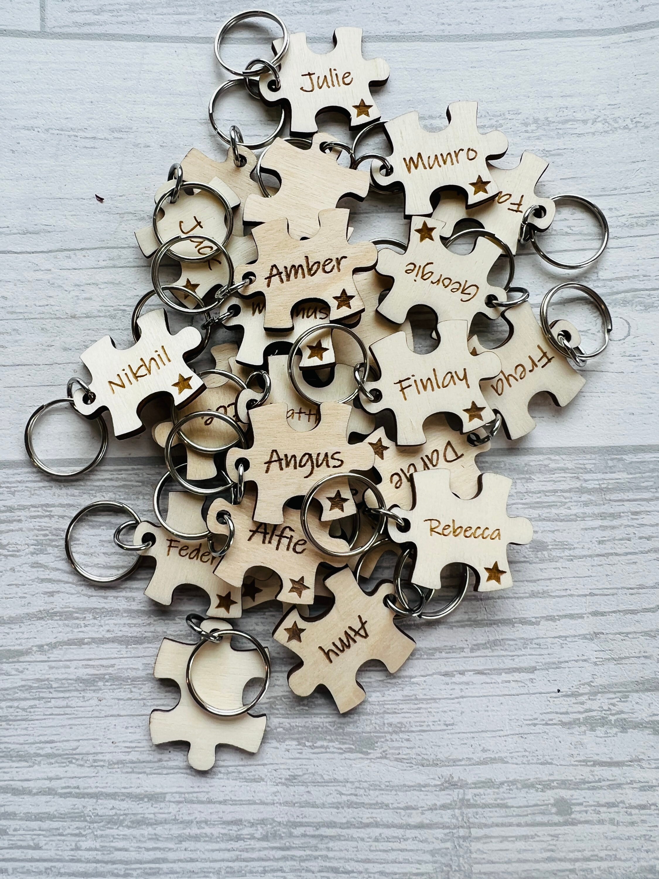 Small Puzzle Keyring Jigsaw Keyrings Kids Party Favours - Etsy UK