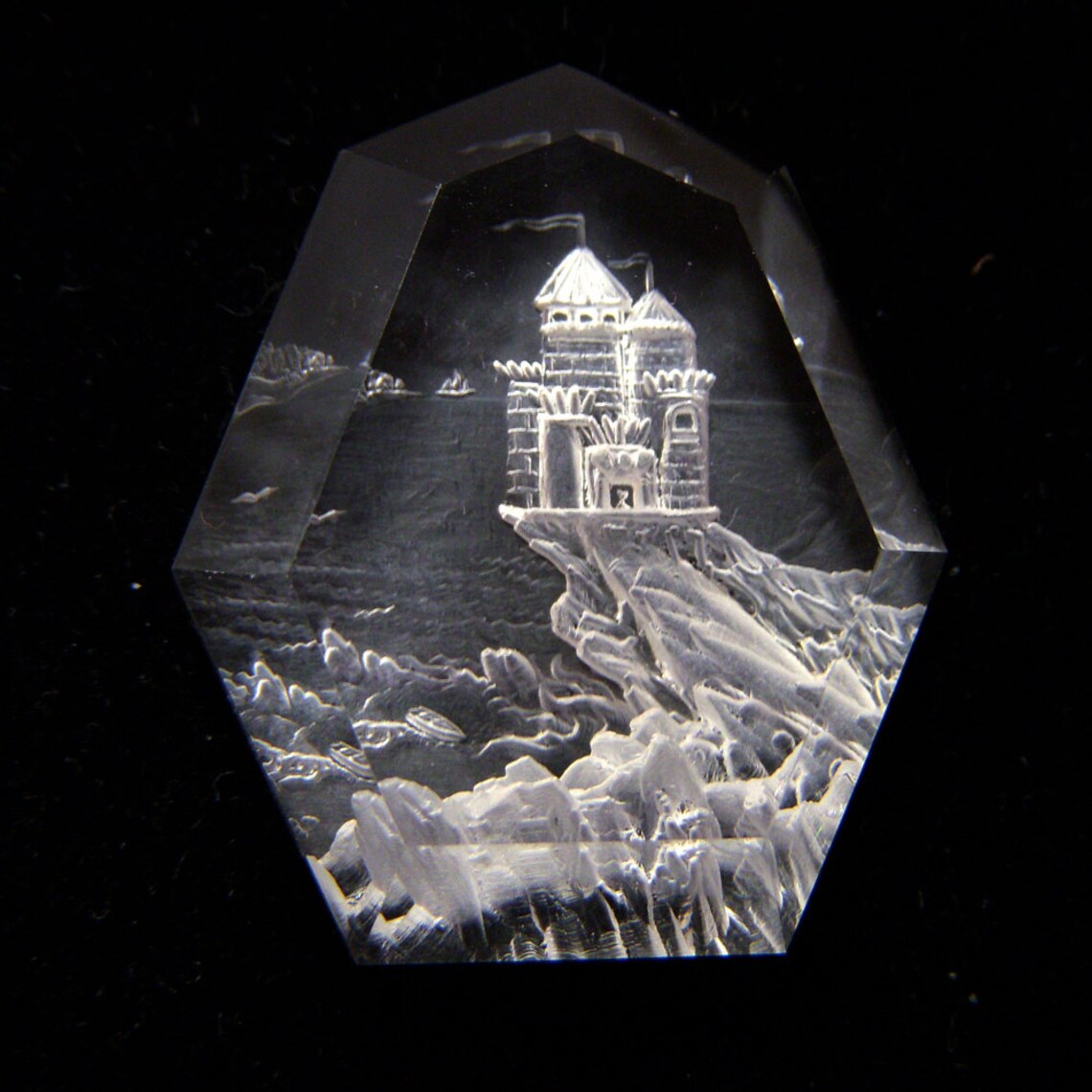 Amazing Carved Quartz Gem of a Castle by the Ocean - Etsy
