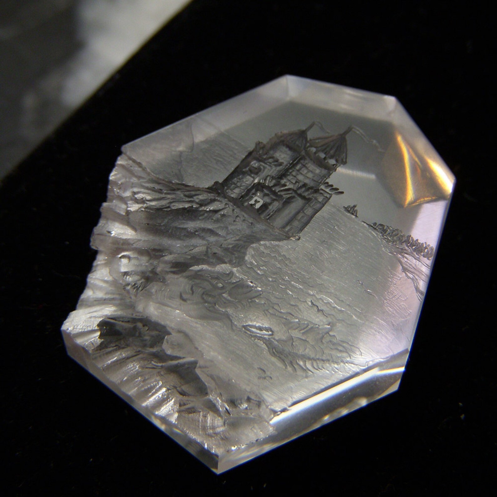 Amazing Carved Quartz Gem of a Castle by the Ocean - Etsy