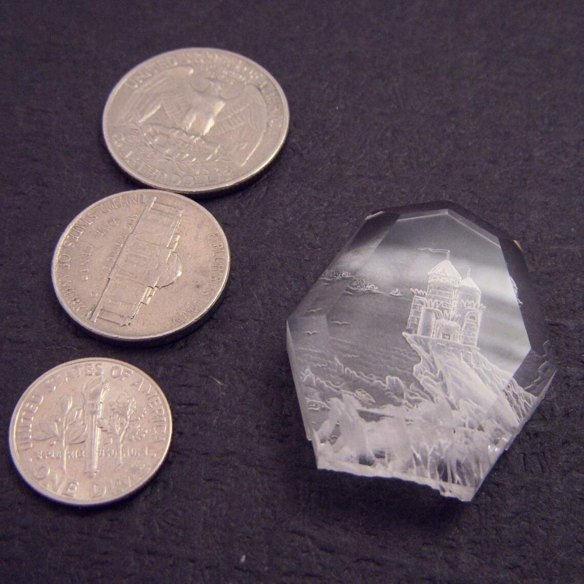Amazing Carved Quartz Gem of a Castle by the Ocean - Etsy
