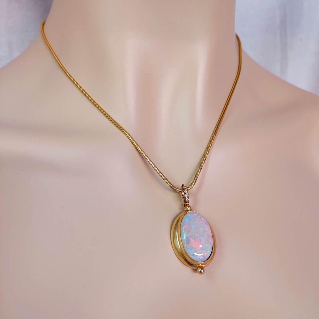 Vintage Australian Opal Pendant/enhancer - Etsy