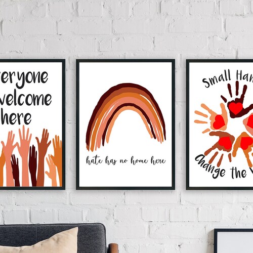Diversity Classroom Posters Diversity Rainbow Inclusion - Etsy