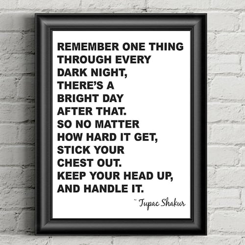 Tupac Printable Rapper Quote Poster Office Wall Art Tupac | Etsy