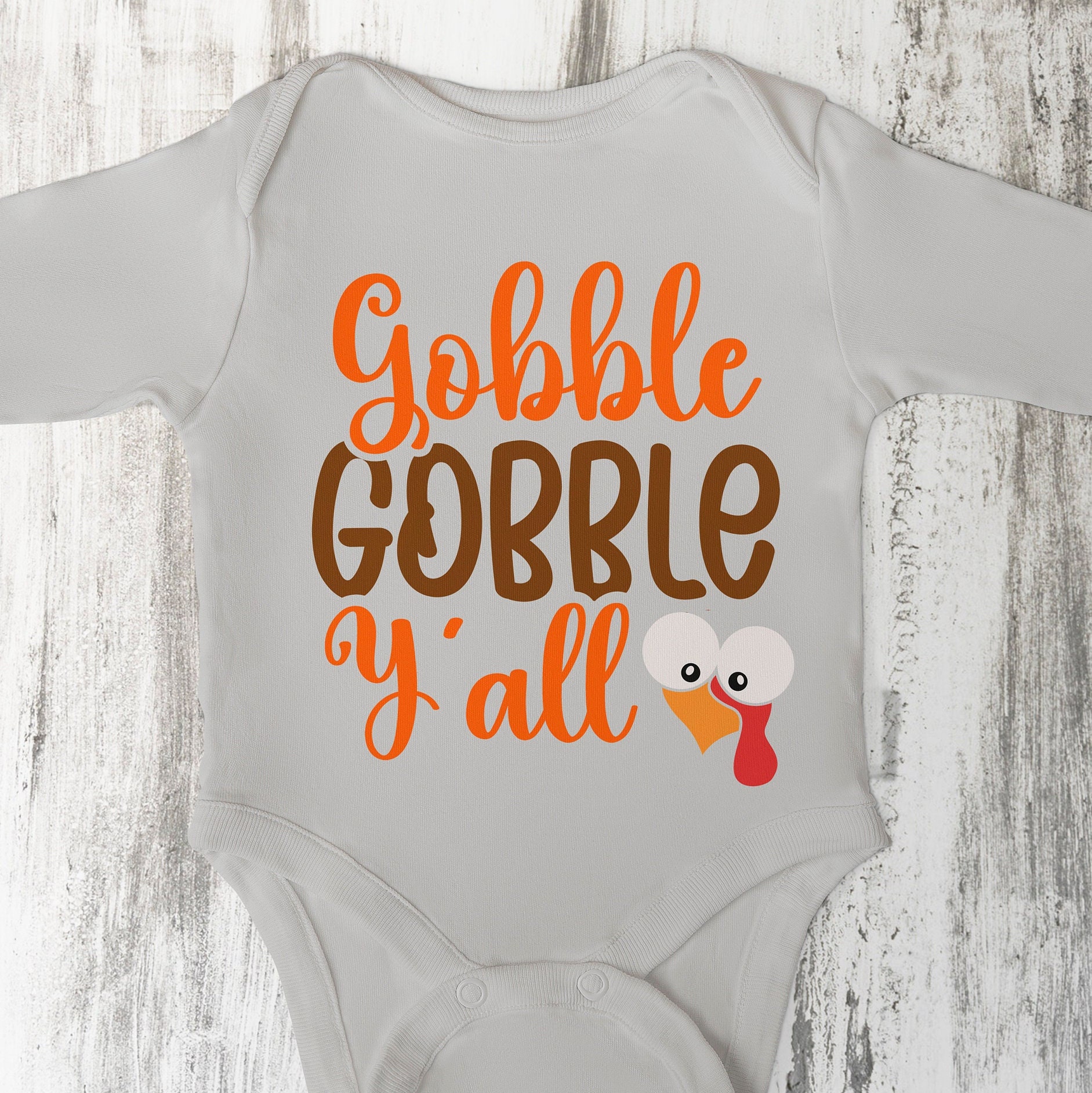 Gobble Gobble Y'all SVG Turkey Face SVG Gobble Gobble - Etsy