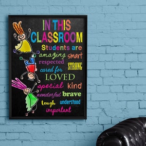 Classroom Decor, Gift for Teacher, Classroom Sign, School Poster ...