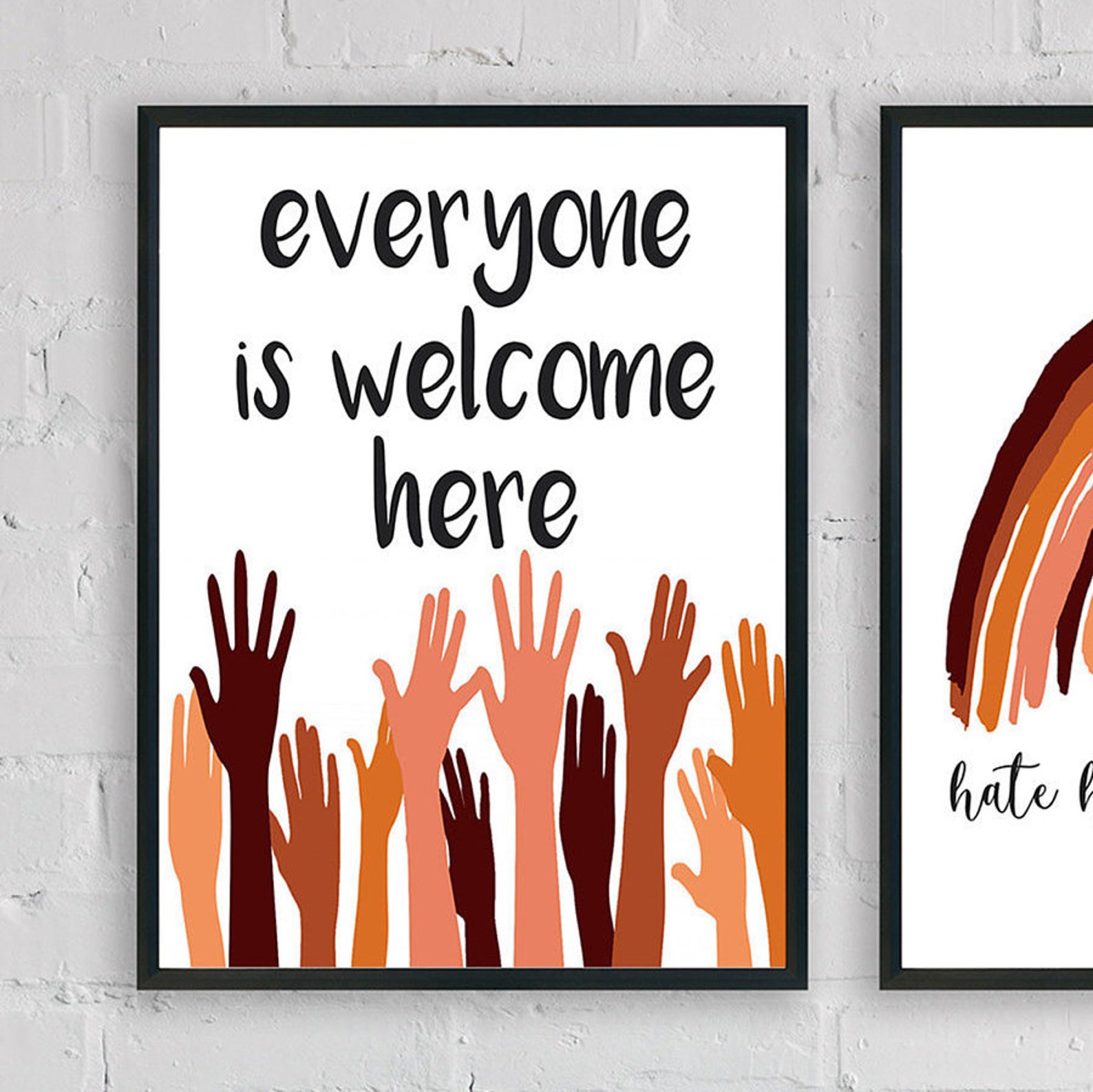 Diversity Classroom Posters Diversity Rainbow Inclusion - Etsy