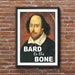 Shakespeare Poster Bard to the Bone Funny Shakespeare | Etsy