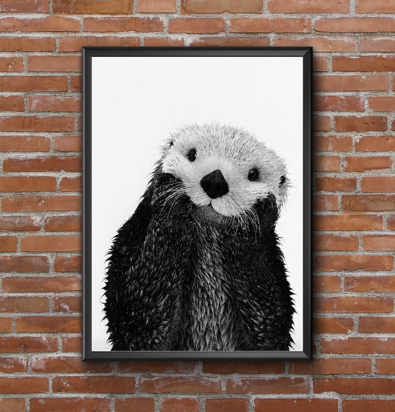 Otter Print INSTANT DOWNLOAD Nursery Wall Art Decor Black | Etsy