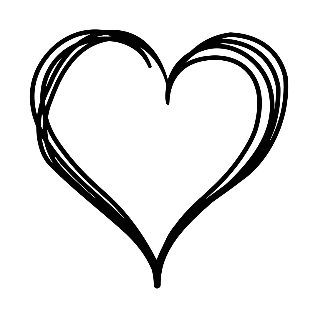 Hand drawn heart svg