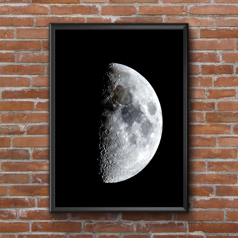 Moon Phase Art Set of 4 Lunar Phases Printmoon Phases - Etsy