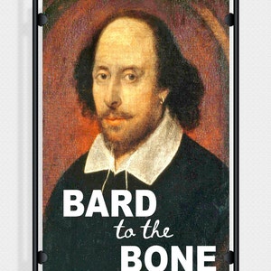 Shakespeare Poster, Bard to the Bone, Funny Shakespeare Poster, Funny ...