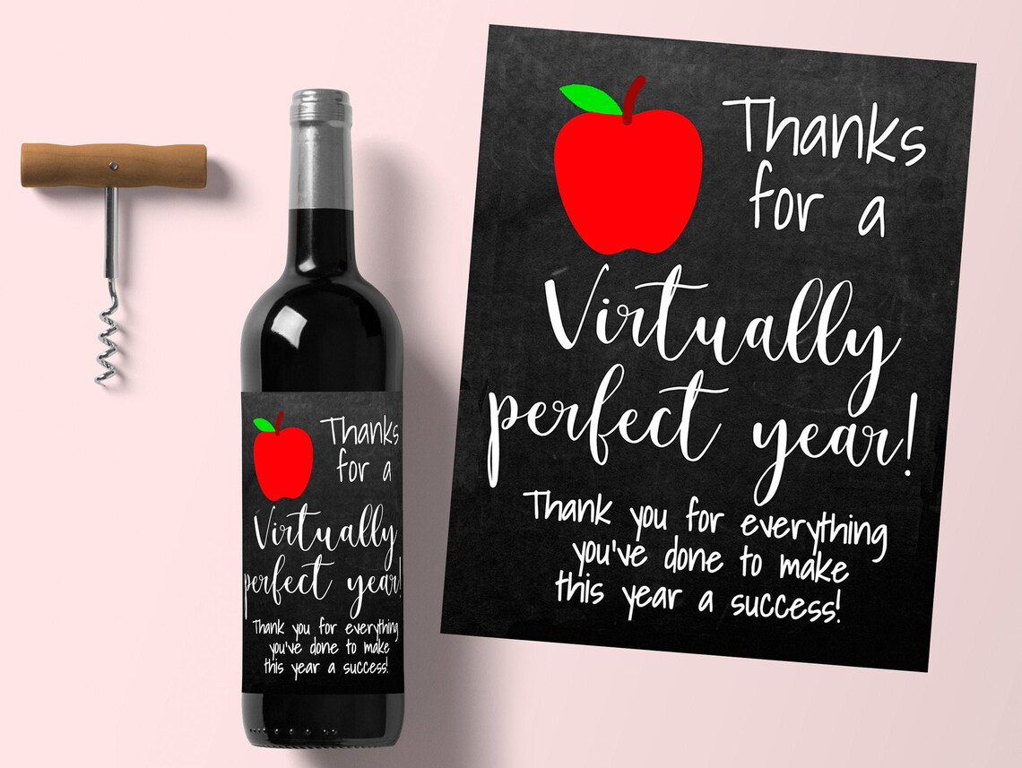 Teacher Wine Label Teacher Wine Bottle Label Teacher Wine | Etsy