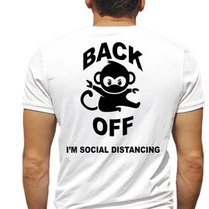 Social Distancing SVG, Back off SVG, Monkey SVG, Stay 6 Ft Away Svg/png ...