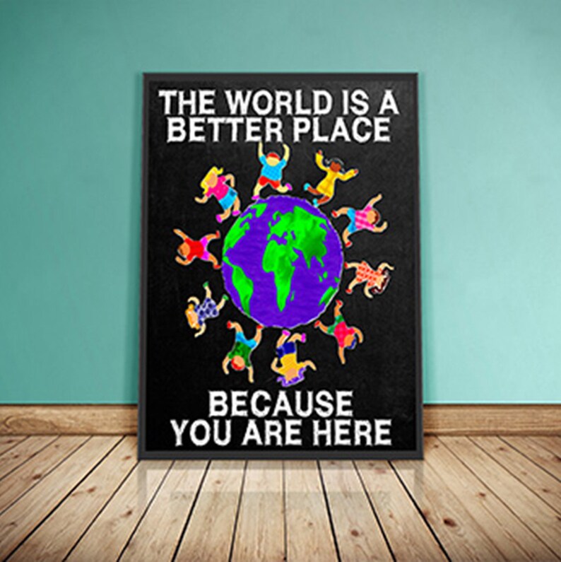 Kindness Poster Classroom Poster the World is A Better Place - Etsy