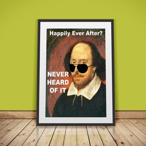 Shakespeare Print, Funny Shakespeare Poster, English Classroom Decor ...