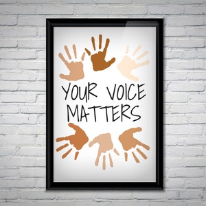 Classroom Poster, Diversity Poster, Your Voice Matters, Inclusion ...