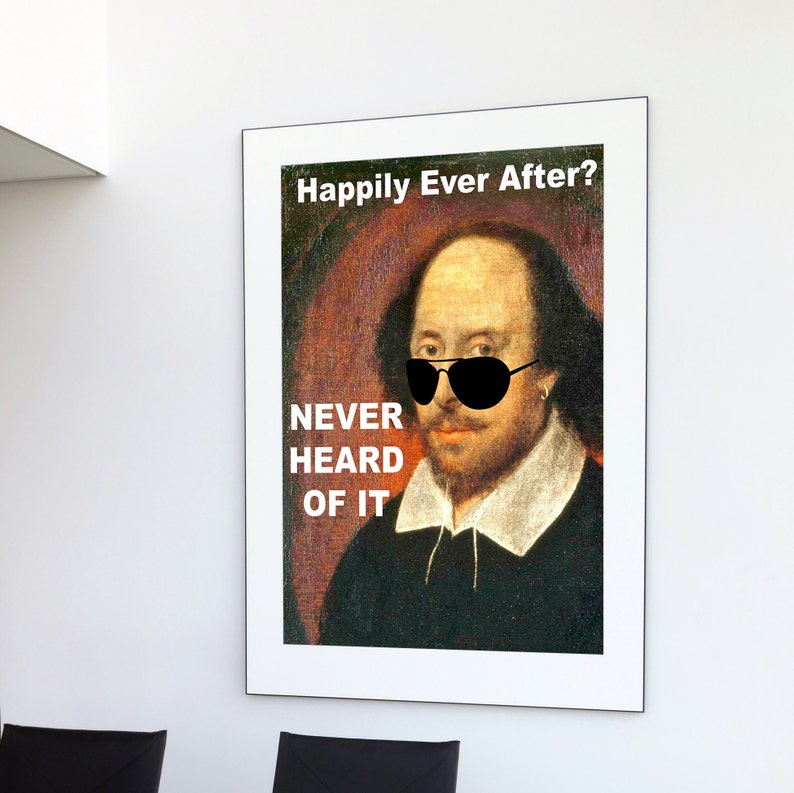 Shakespeare Print Funny Shakespeare Poster English Classroom Etsy Uk