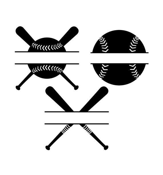 Baseball Svg Bundle Softball Svg Softball Monogram Baseball Etsy