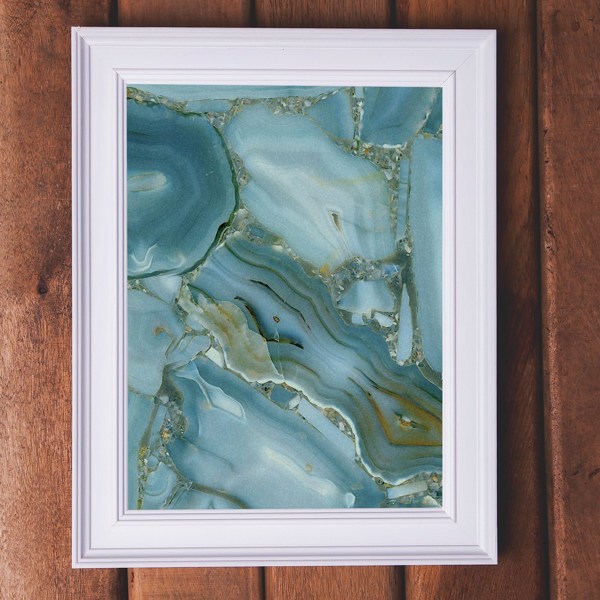 Agate Print Watercolor Agate Painting Agate Wall Art Geode | Etsy