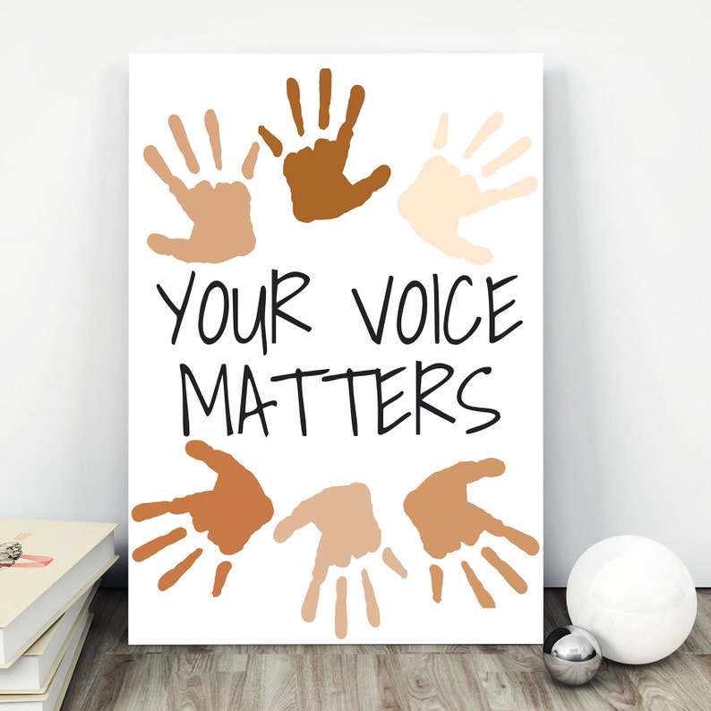 Classroom Poster Diversity Poster Your Voice Matters - Etsy
